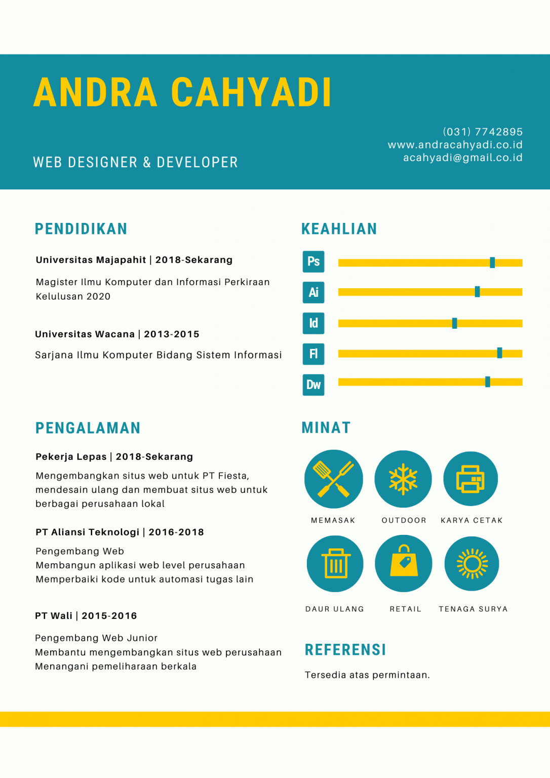15 Contoh CV Menarik dan Tips Membuatnya, Buat HRD Terkesan!