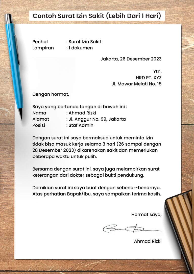 Surat Izin Sakit: Cara Buat, Contoh, dan Template untuk Pekerja