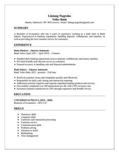 8 Tips Menulis CV Teller Bank yang Menarik Perhatian HRD