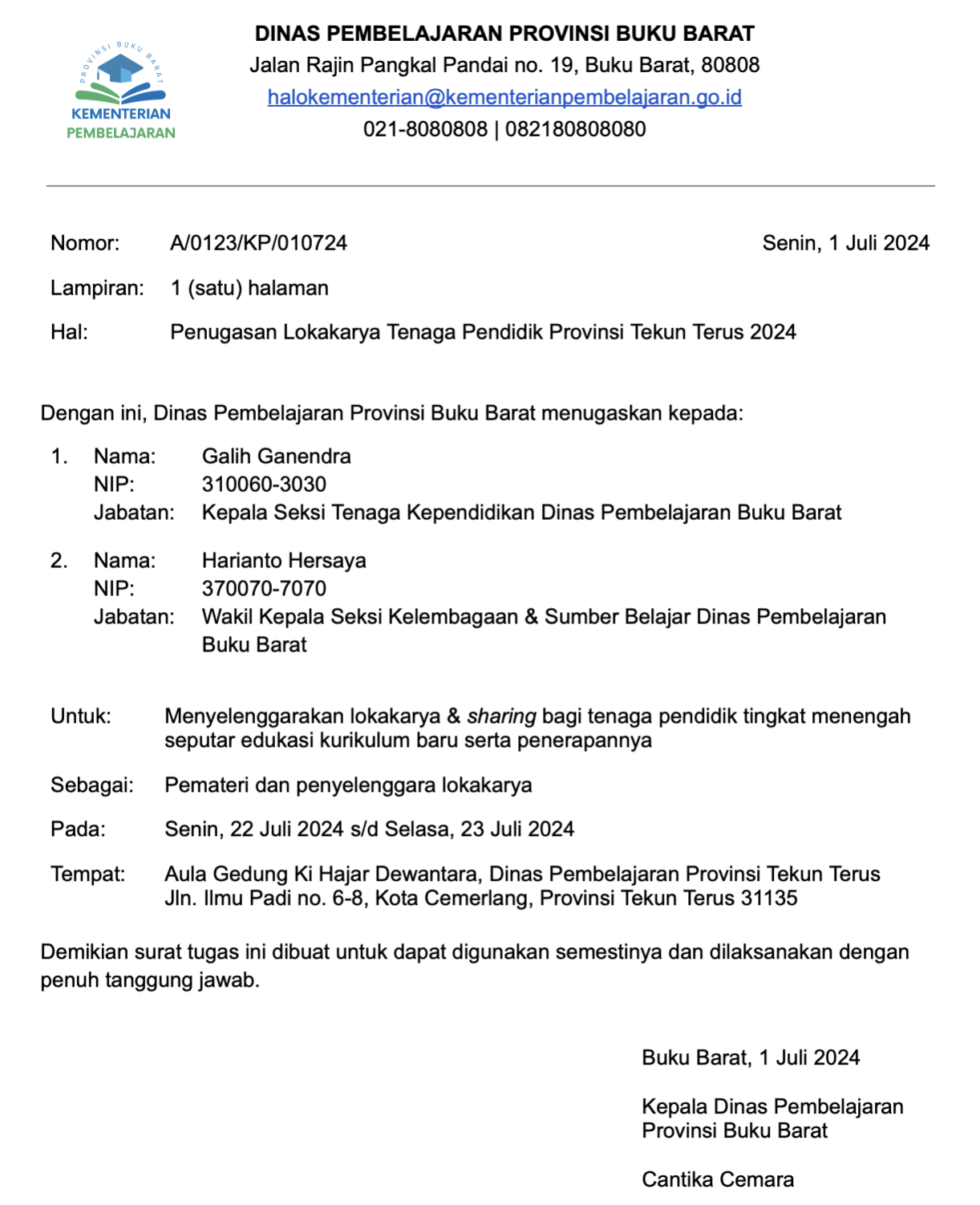 7 Contoh Surat Dinas: Jenis-Jenis, Stuktur, dan Cara Membuatnya